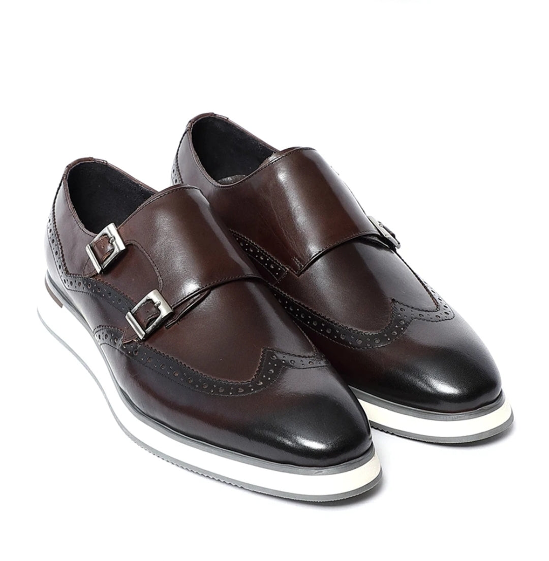CAVANELI DOUBLE STRAP MONK SHOES – CAVANELI MAN